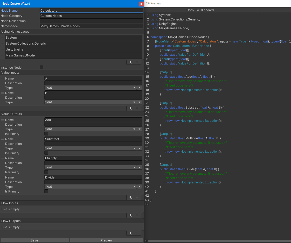 Node Creator Wizard